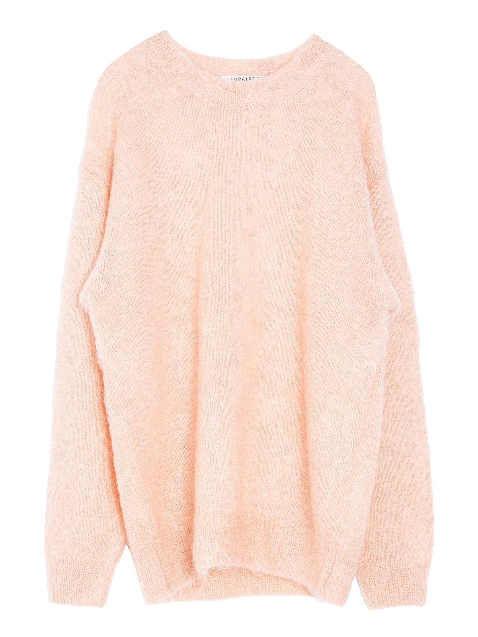 Auralee Men's Brushed Super Kid Mohair Knit Pink Beige – Opia