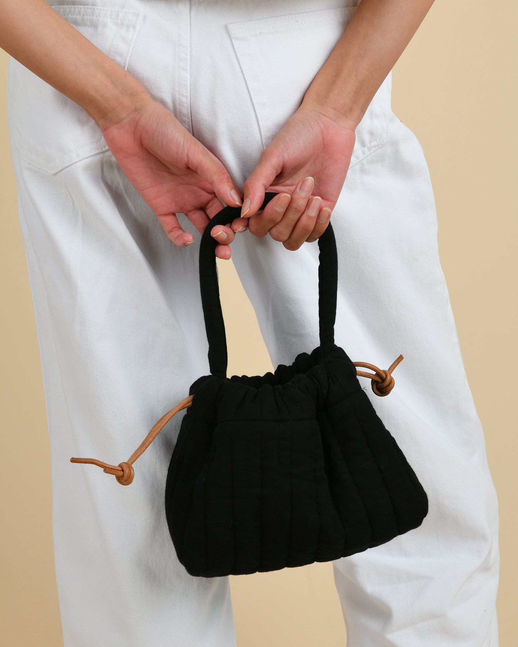 remo Quilted Dumpling Bag Black – Opia