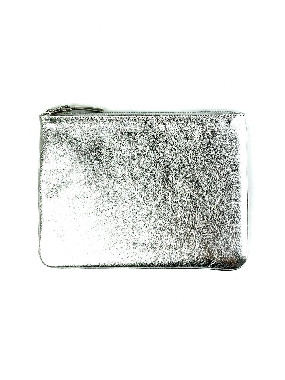 Comme des Garçons Wallet CDG Gold Line Pouch Silver SA5100G – Opia